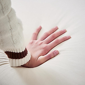 ATUMON 83.5" Oversized L-Shaped Corner Velvet Couch,Heavy Duty Solid Wood Frame and Sturdy Wood Legs,5-Seater Corner Sofas with 3 Pillows for Living Room, Bedroom, Apartment, Office (83.5" Beige)