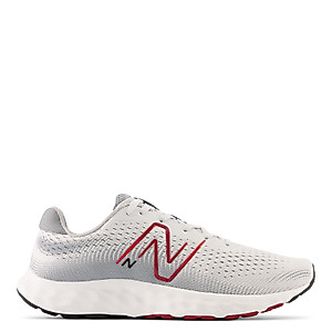 New Balance Men's 520 V8 Running Shoe, Grey/Red, 9.5 Wide