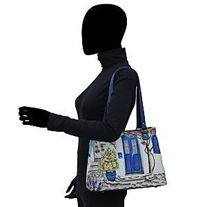 Anna by Anuschka Women’s Leather Shoulder Satchel, Magical Greece