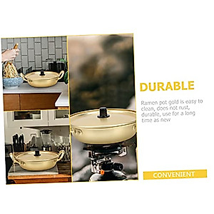 SHOWERORO Pot Dumpling Steamer Chinese Noodles Nonstick Cookware Metal Soup Pot Noodles Cooker Pot Ramen Pot Korean Ramen Pot Ramen Noodle Pot Popular Ramen Cooking Utensils Light Ramen Pot