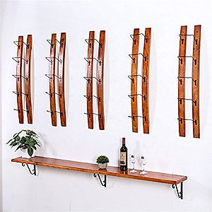 Stylish Simplicity Wooden Wine Rack Wallmounted Wine Glass Holder, PIBM