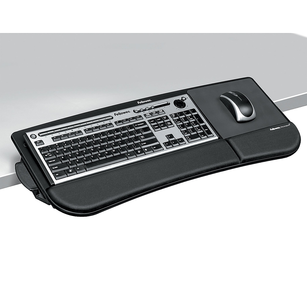 Fellowes Tilt-n-Slide Keyboard Manager (8060101), Black