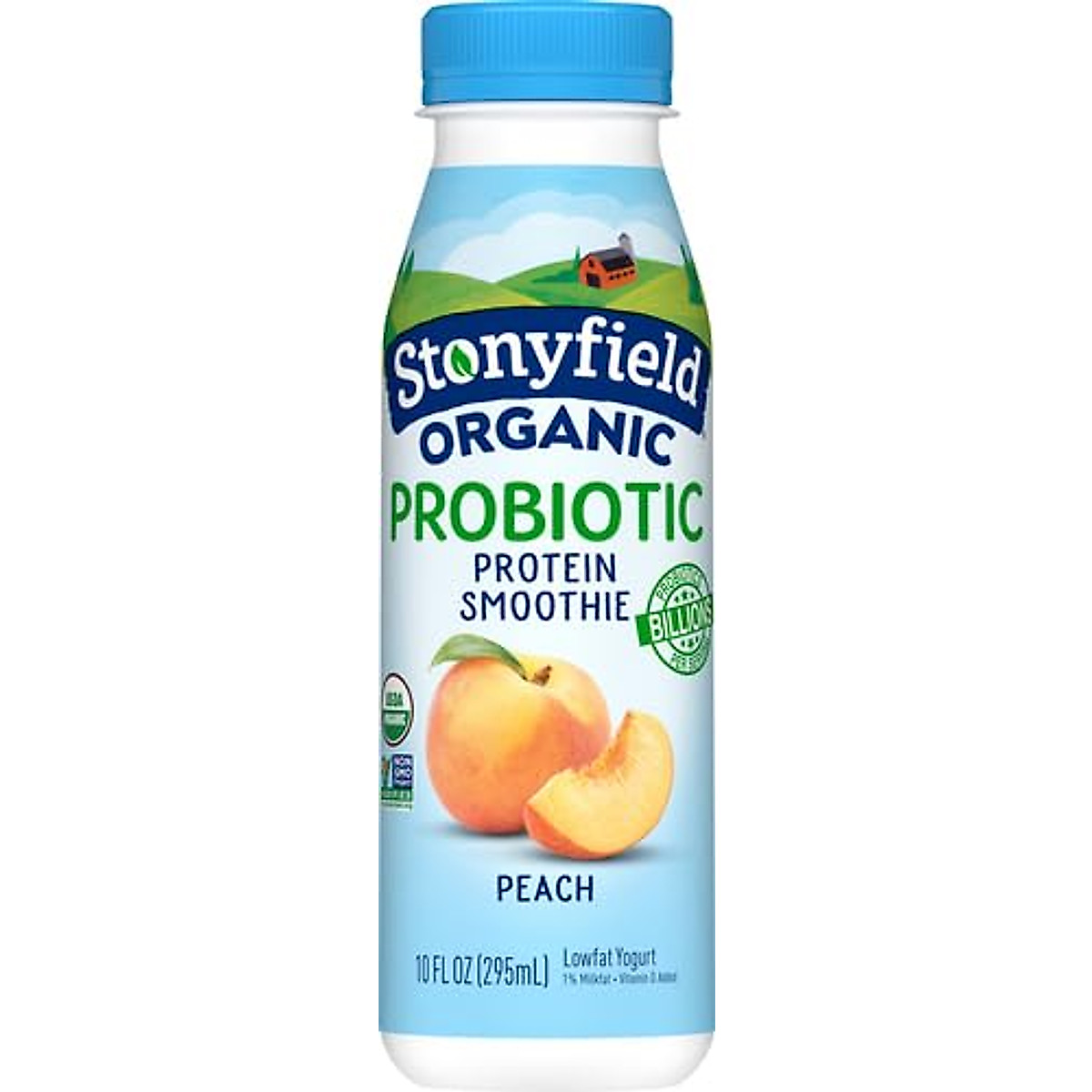 Stonyfield Farms Organic, Low Fat Peach Smoothie, 10 oz