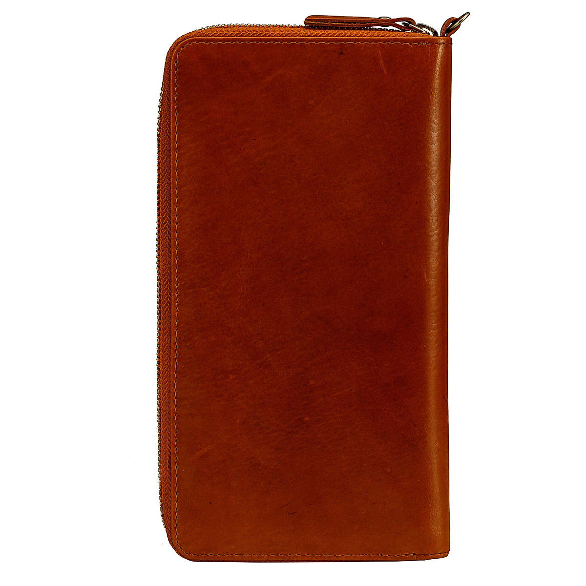 FINELAER Travel Passport Zip Around Long Leather Wallet