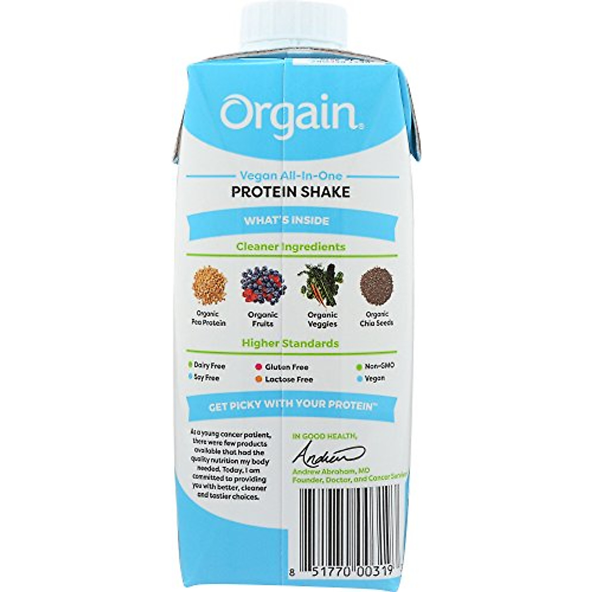 ORGAIN SHAKE SNGLE SMTH CHOC VEG 11OZ