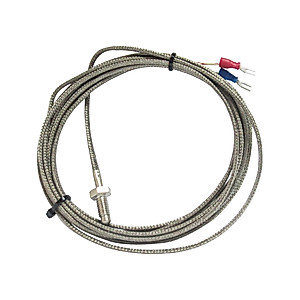 Meter Star M6 Screw Industrial Thermocouple Sensor K Type High Temperature 0-800 ° C Temperature Sensor,Thermometer Line (10M, WRNT Shielding Wire)