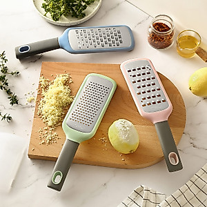 Marco Almond KYA28 Japanese High Carbon Stainless Steel Self Sharpening Knife Block Set + Marco Almond MA61 Cheese Graters Set of 4