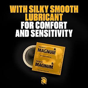 TROJAN Magnum Lubricated Large Condoms, Comfortable and Smooth Lubricated Condoms for Men, America’s Number One Condom, 36 Count Pack