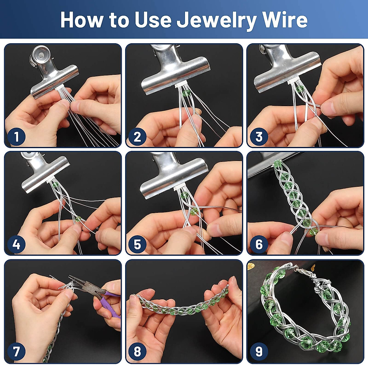 16 Gauge Jewelry Wire, Anezus Silver Craft Wire Tarnish Resistant Copper Wire for Jewelry Making, Wire Wrapping and Crafting