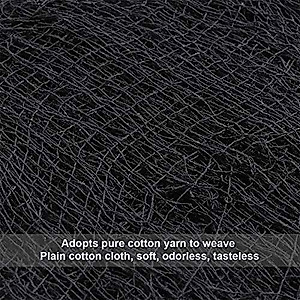 TOYMYTOY 2PCS Halloween Creepy Cloth Party Decor,Drape Doorways Entryways Windows Cover Gauze 6.6ft x 177"(Black and Grey)