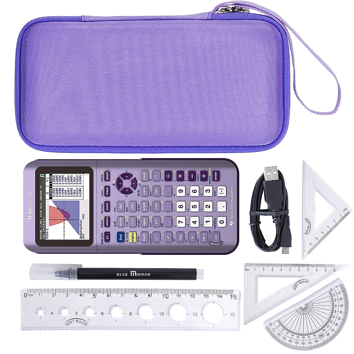 Khanka Hard Travel Case Replacement for Texas Instruments TI-83 Plus/TI-84 Plus/TI-84 Plus CE Color Graphing Calculator, Case Only (Infinitely Iris)