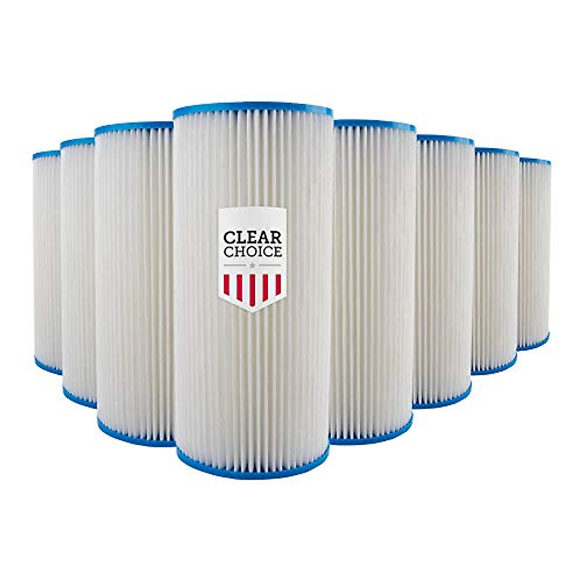 Clear Choice Sediment Water Filter 50 Micron 10 x 4.50" Water Filter Cartridge Replacement 10 inch RO System 150238, WHCF-WHPLBB, 8-Pk