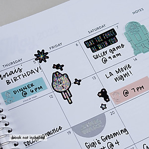 Star Wars Sticker Pack Trio - 121 Stickers Total, 3 Iridescent, Holographic, Silver Metallic Pages of Decorative, Functional, and Cute Stickers for Customizing Planners, Notebooks, and More