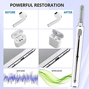 Airpod 1 2 3 Cleaner Kit, Cleaning Pen with Soft Brush,3 in 1 Multifunction Earbud Cleaning Kit for Bluetooth Earphones Case Headphones Cleaning Tools for Watch, Laptop, Camera Gift…