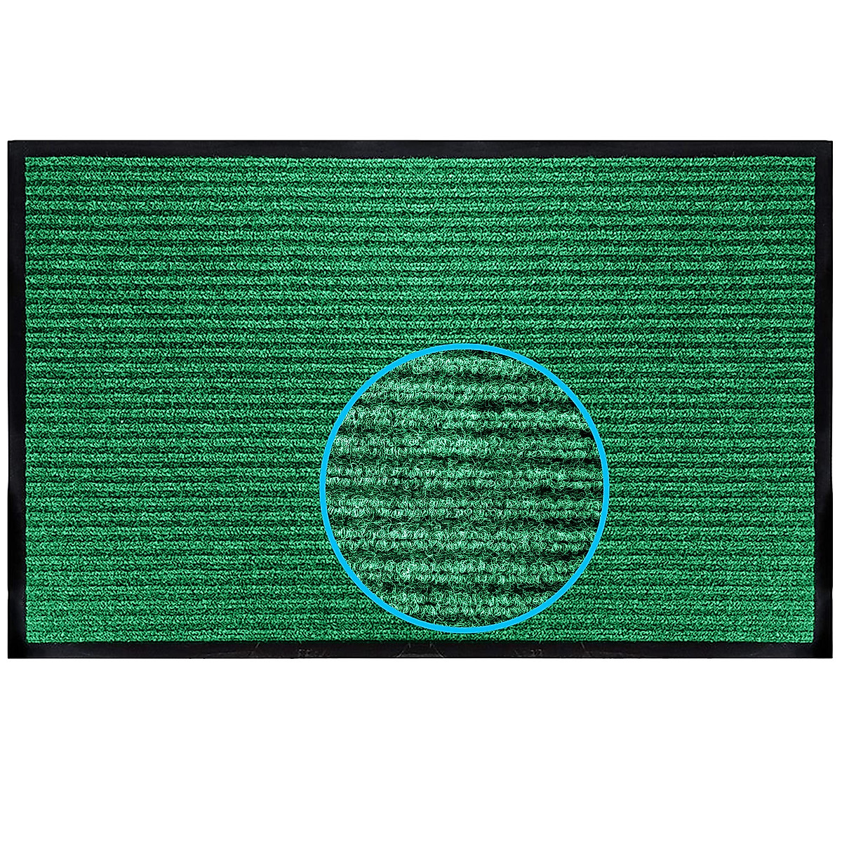 LuxUrux Durable Rubber Door Mat - Heavy Duty, Indoor/Outdoor (17'' x 30'') - Easy Clean, Waterproof, Low-Profile - Ideal for Entryways, Patios, Garages