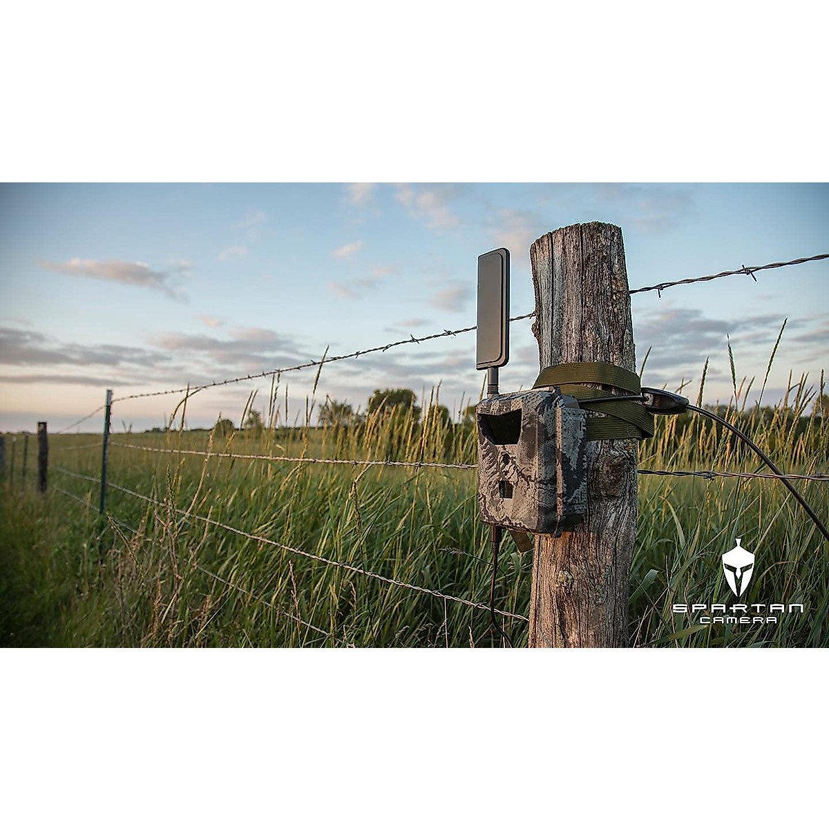 HCO Outdoor Products Spartan GoLive Next Generation Cellular Scouting Camera with Spartan Camera Solar Panel Kit, and Steel Reinforced Strap (AT&T 4GLTE)