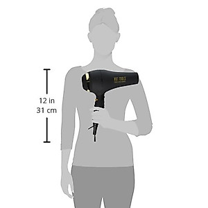 Hot Tools Pro Artist Black Gold 2100 Turbo Ceramic + Ionic Hair Dryer | Fast Dry, Lightweight