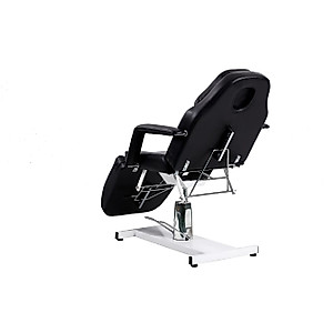 Beautymega Black All Purpose Professional Massage Beauty Bed Salon Tattoo Chair Hydraulic Pump Esthetician Bed Adjustable Beauty Barber Spa Beauty Equipment