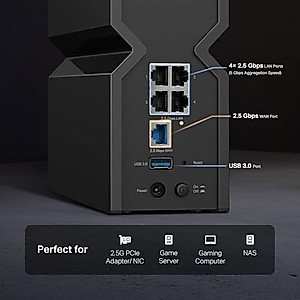 TP-Link Tri-Band BE9300 WiFi 7 Router Archer BE550 6-Stream 9.2Gbps Full 2.5G Ports 6 Internal Antennas Covers Up to 2,000 Sq. Ft. Add Easy-Mesh Device for Extended Coverage VPN Support