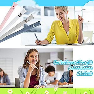 TIESOME 8 Pack Erasable Pens, Cute Cartoon Animal Rollerball Pens Erasable 0.5 mm Black Ink Gel Pens Friction Pens for Kids Students School Study Supplies Office Gift (8 Pens black ink)