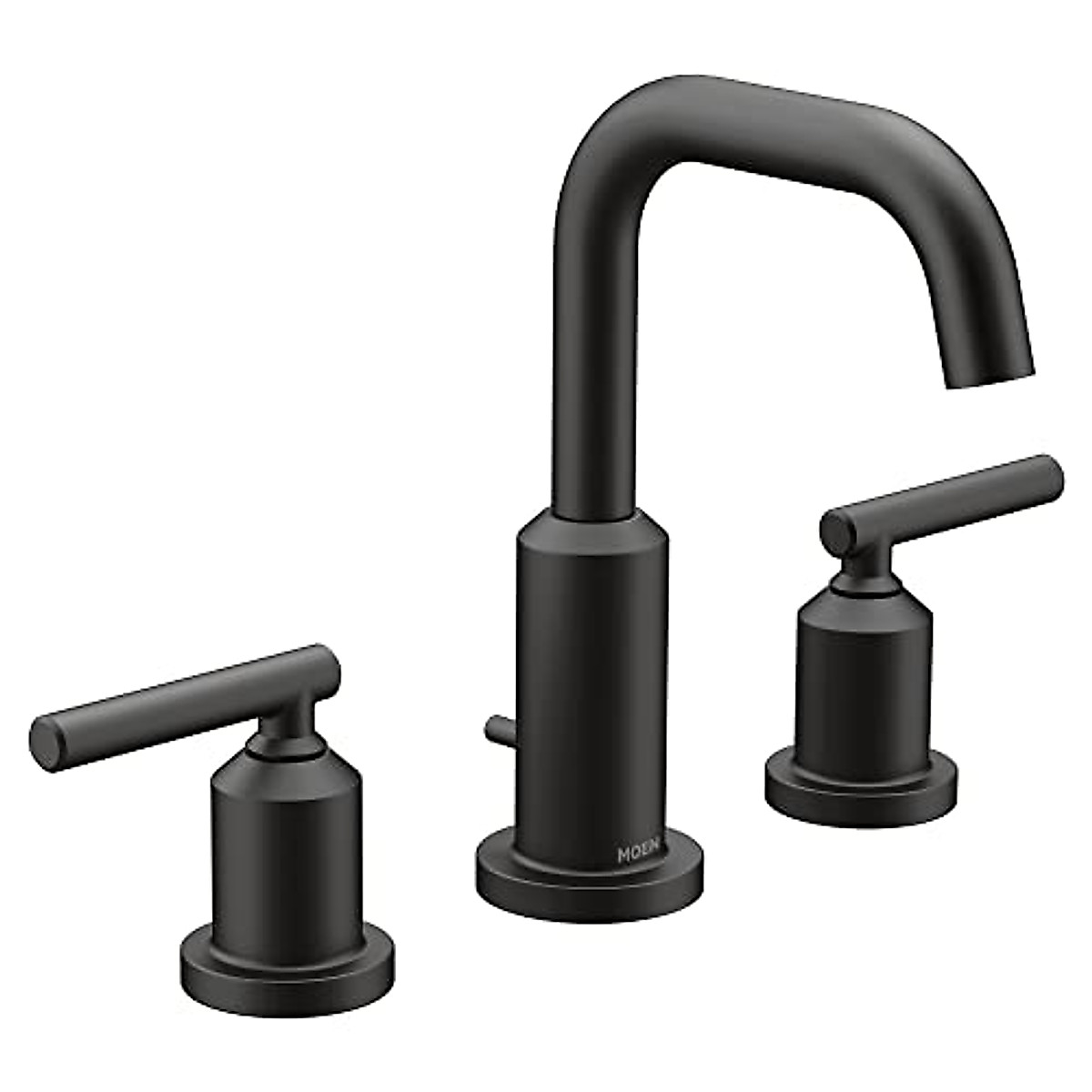 Moen T6142BL-9000 Gibson Two-Handle Widespread Bathroom Faucet with Valve, Matte Black