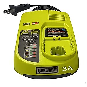 Anopiw Replace ryobi 18v Battery Charger P117 P118 P119 Dual Chemistry to Charge Ryobi Battery Lithium ion & Ni-cad Ni-Mh 12V 14.4V 18V Such as P100 P102 P102 P105 P107 P108…