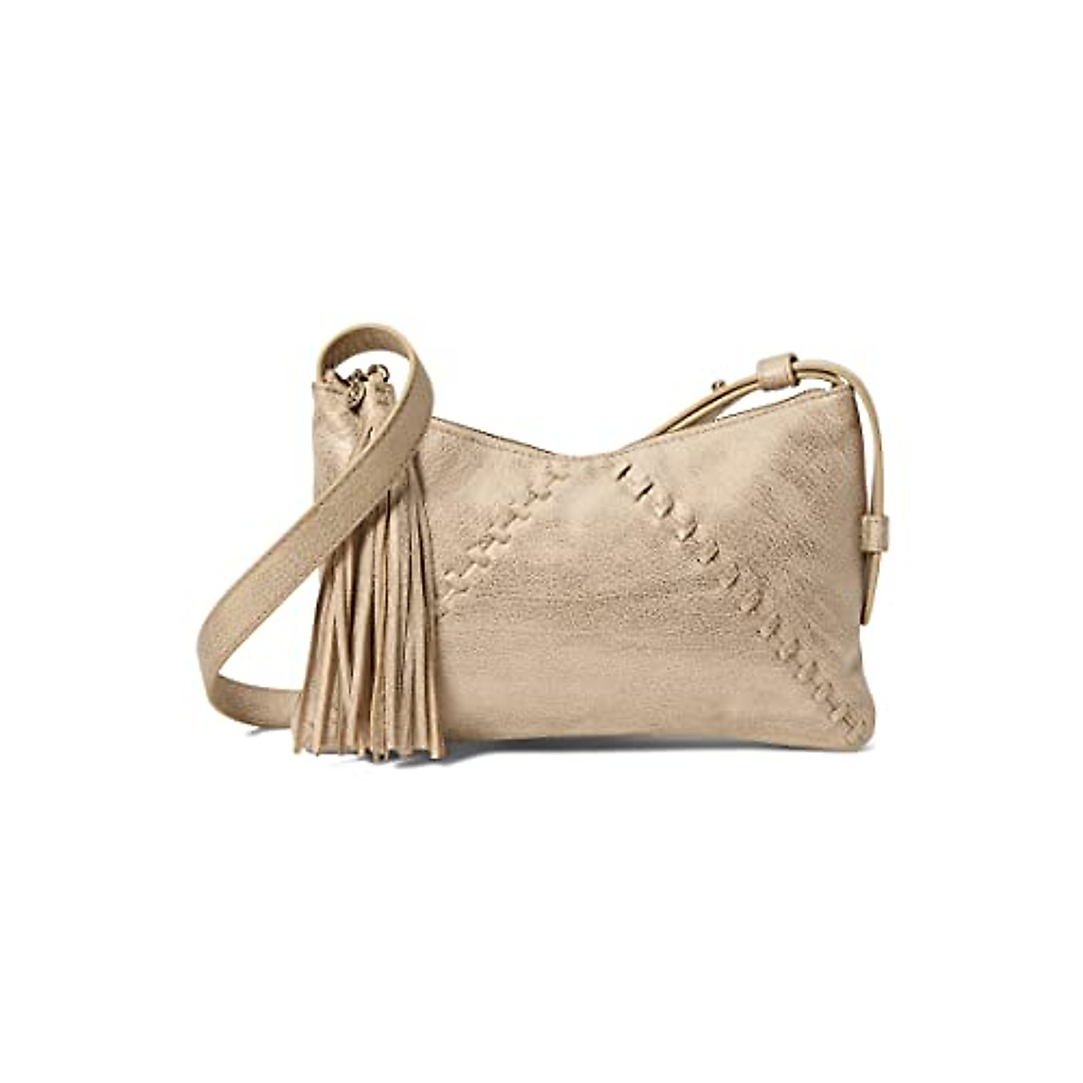 HOBO Paulette Crossbody Small Handbag For Women - Multiple Pockets and Adjustable Solid Strap, Chic and Gorgeous Handbag Gold One Size One Size