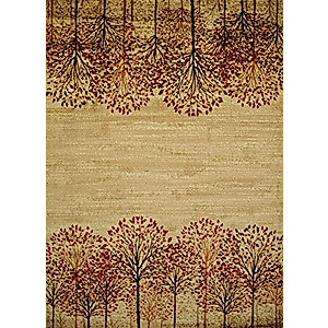 United Weavers of America Affinity Tree Blossom Area Rug - 1ft. 10in. x 3ft., Natural, Machine Made Rug with Twisted Heatset Construction, 1'10" x 3'