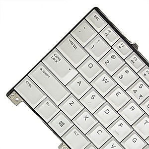 ZAHARA Per-Key RGB Keyboard Backlit US White 17.3" Replacement for Dell Alienware Area 51M Area-51M 9th Gen Intel Core i9-9900K i7-9700K Gaming Laptop 07NF7F 7NF7F