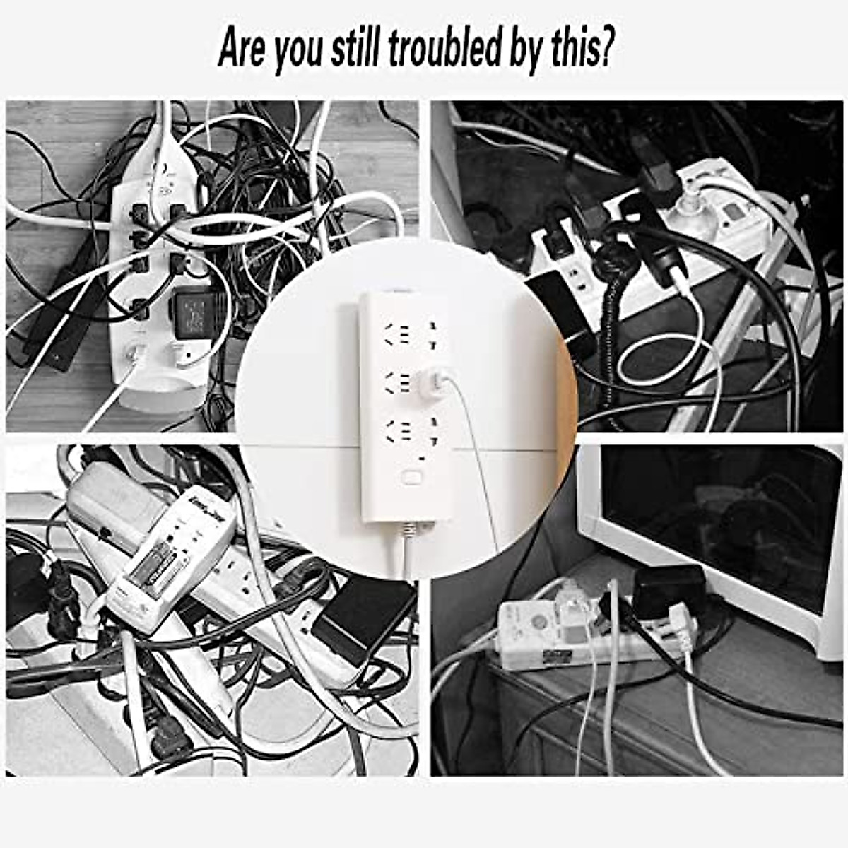 4PCS Adhesive Punch Free Socket,Self-Adhesive-Desktop-Socket-Fixer,Desktop Mountable Plug-in Socket Fixer Bracket Stand(Mixed Color)