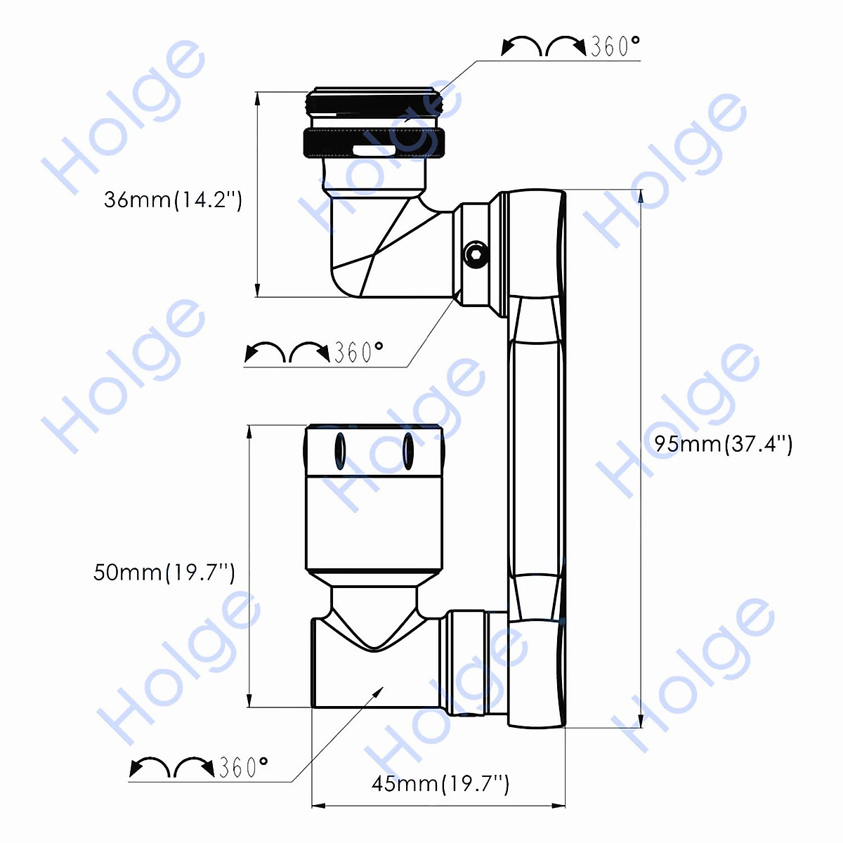 Holge 1080° Rotation Faucet Extender CUPC Aerator Universal Bathroom Rotatable Tap Nozzle Kitchen Sink Aerator with 2 Water Outlet Modes Oil Rubbed Bronze