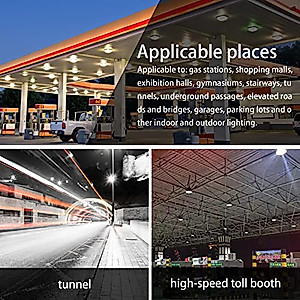 Fengll 150W LED Canopy Lights Outdoor - Ultra Efficient Recessed Surface Mount Gas Station Light - High Bay Carport or Parking Garage Lamp 20250lm 5000k DLC Approved