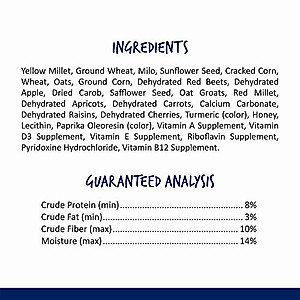 Vitakraft Crunch Sticks Apricot & Cherry Flavor Bird Treat for Parrots (2 Sticks), 5.5 oz (31689)