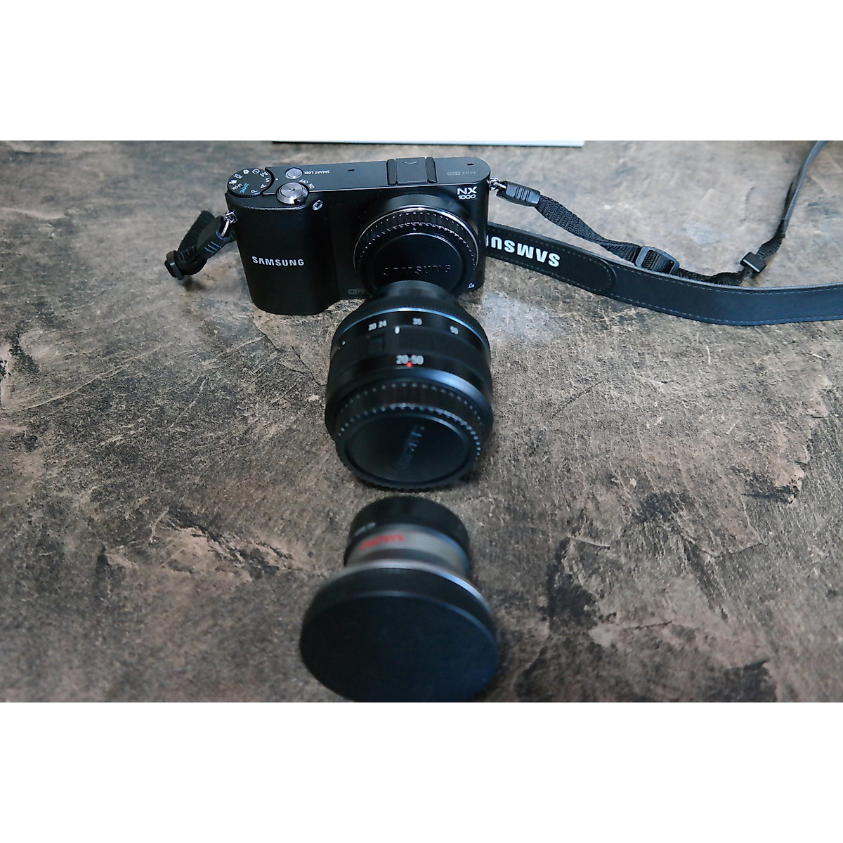 Samsung NX1000 Mirrorless Digital Camera with 20-50mm Lens, 20.3MP (Black)