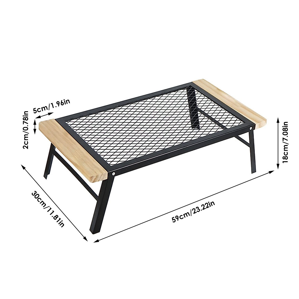 EviKoo Folding Campfire Grill Grates | Barbecue Camping Folding Grill Table | Portable Campfire Cooking Equipment Suitable for Picnic, Beach, Camp Grill BBQ