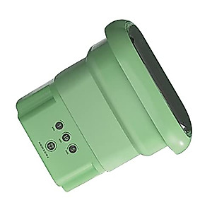 Portable Washer, Mini Washer with Spin Dry Drain Basket Drain Pipe Folding Portable Washing Bucket Drain Pipe and Drain Basket for Socks Underwear (Green)