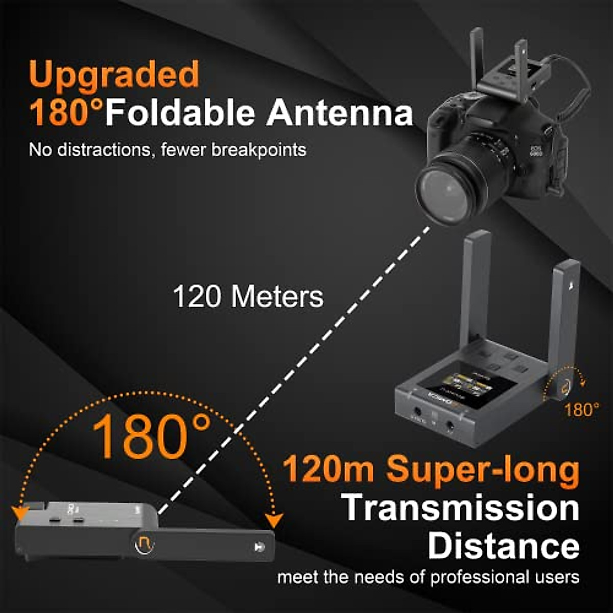 COMICA BoomX-U2 UHF Wireless Lavalier Microphone System with Dual-Channel Recording, Noise Reduction, 394' Range, Screen Flip, Lav Mic for Camera Smartphone Podcast Interview YouTube Facebook Live