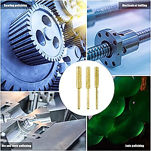 JOJOCY 54 Pcs Diamond Chainsaw Sharpener Bits in 3 Sizes 5/32,3/16, 7/32 inch,Titanium Plated Burr Stone File Wheels Polishing Grinding Tool for Electric Gold Chain Saw Jewelry Stone