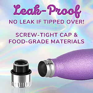 Personalized Water Bottles for Girls, Girly Gifts for Teens, Tweens, Women on Birthday, Christmas, Cute Insulated Bottles With No Straw for School, S