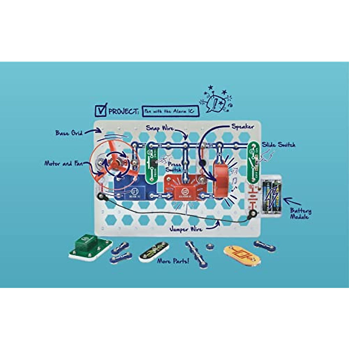 Snap Circuits Pro Electronics Exploration Kit SC-500 Jr. Electronics Exploration Kit SC-100 for Age 8+