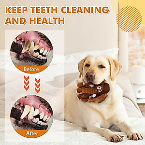 Letsmeet Interactive Plush Dog Squeaky Toys Fun Puppy Toy with Crinkle Paper for Interactive Chew and Play Beat Boredom with This Dog Puzzle Toy for Small Medium Large Dogs