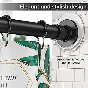 BRIOFOX Shower Curtain Rod Holder 3M Adhesive | Heat Resistant | Waterproof | Max Load 60 lbs Shower Rod Retainer for Wall, 2 Pack, Transparent (Rod Not Included)