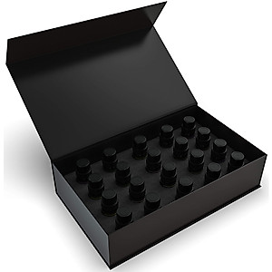 MABUA 18 Essential Oil Set with 20 Holes Case Natural Therapeutic 100% Diffuser Aromatherapy Grade Lavender Lemon Peppermint TeaTree Argan Frankincense Bergamot Lemon