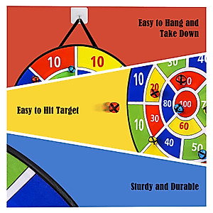 29"/73cm Dart Board with 12 Balls and 12 Darts, Board Games for Kids 4-6-8-12, Stocking Stuffers for Kids Boys Teen, Kids Toys Carnival Games for Indoor Outdoor (Dartboard with 12 Balls 12 Darts)