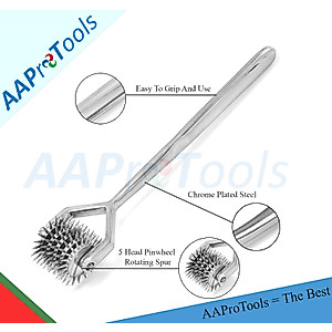 AAProTools Set of 7 Pcs Diagnostic Neurological Wartenberg Sensory Pinwheel Pin Wheel 1, 2, 3, 4, 5, 7, 10 Head
