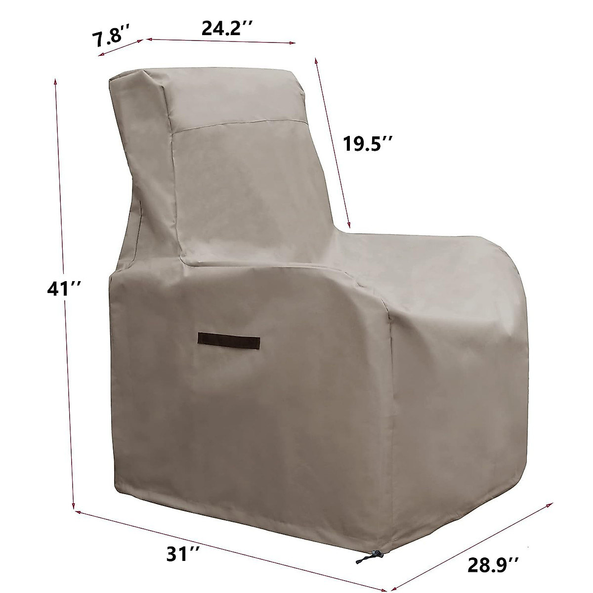 ATR ART TO REAL Outdoor Protective Covers Patio Chair Covers Weatherproof Wicker/Rattan Chair Covers (Khaki)