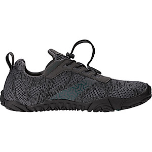 Joomra Womens Barefoot Road Running Shoes Size 8.5 Minimalist Wide Camping for Ladies Zero Drop Fitness Jogging Hiking Trekking Toes Workout Trail Sneakers Dark Grey 39
