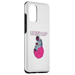Galaxy S20+ Uniswap UNI Cute Moon Man Crypto Currency Investor Trader Case