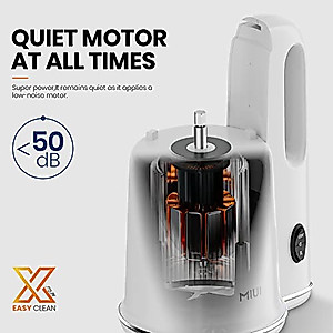 MIUI Slow Masticating Juicer Machines - Slow Juicer Cold Press with Big Wide Chute, Easy to Clean Suitable for Celery Fruit Vegetable, Mini Fully Automatic Slow Juciers Maker (White)