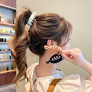 8 Pcs Matte Banana Hair Clips Twist Ponytail Holder Hair Claw Clips Strong Hold French Barrettes Fine Hair Jaw Clips Accessories for Women